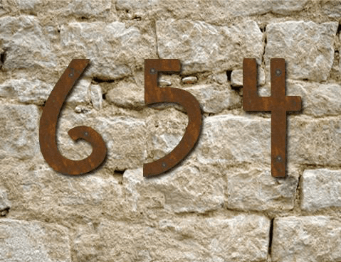 Mission Style House Numbers or Letters (Set of 3) – Rustica Ornamentals